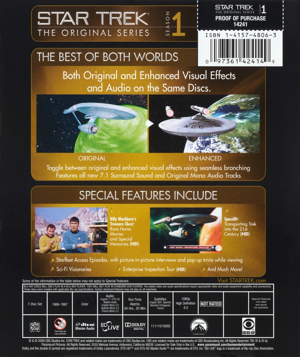 Star Trek: The Original Series: Season 1 (Previously Owned BLU-RAY ...